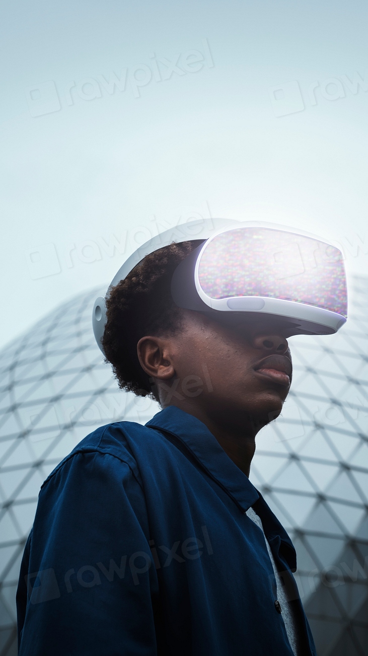 Man wearing VR headset futuristic | Premium Photo - rawpixel