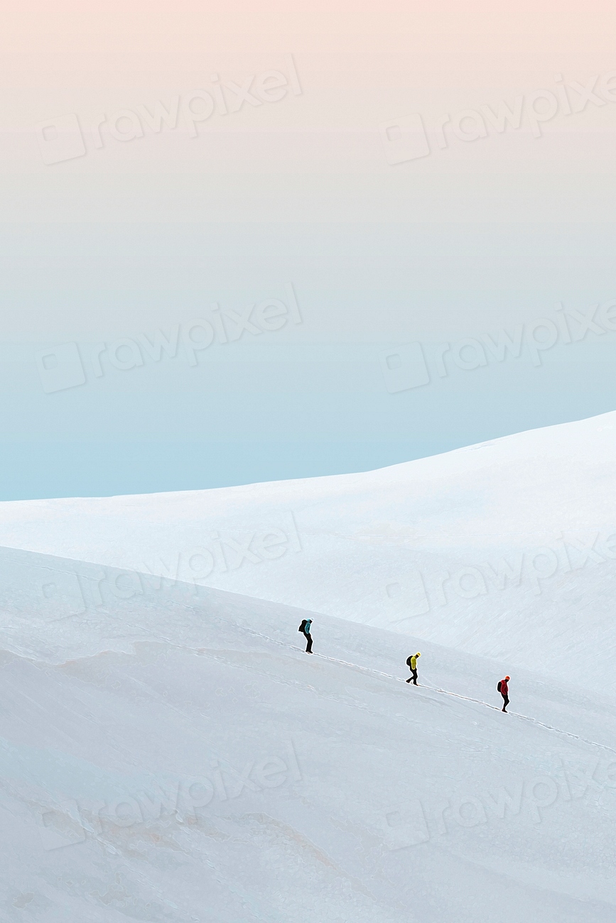 Creative background minimal snow-covered mountain | Free Photo - rawpixel