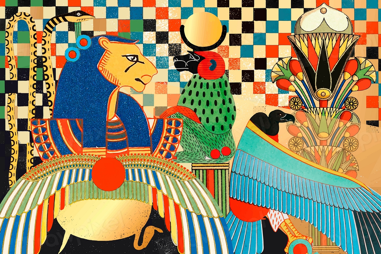 Ancient Egyptian design pattern vector | Premium Vector Illustration ...