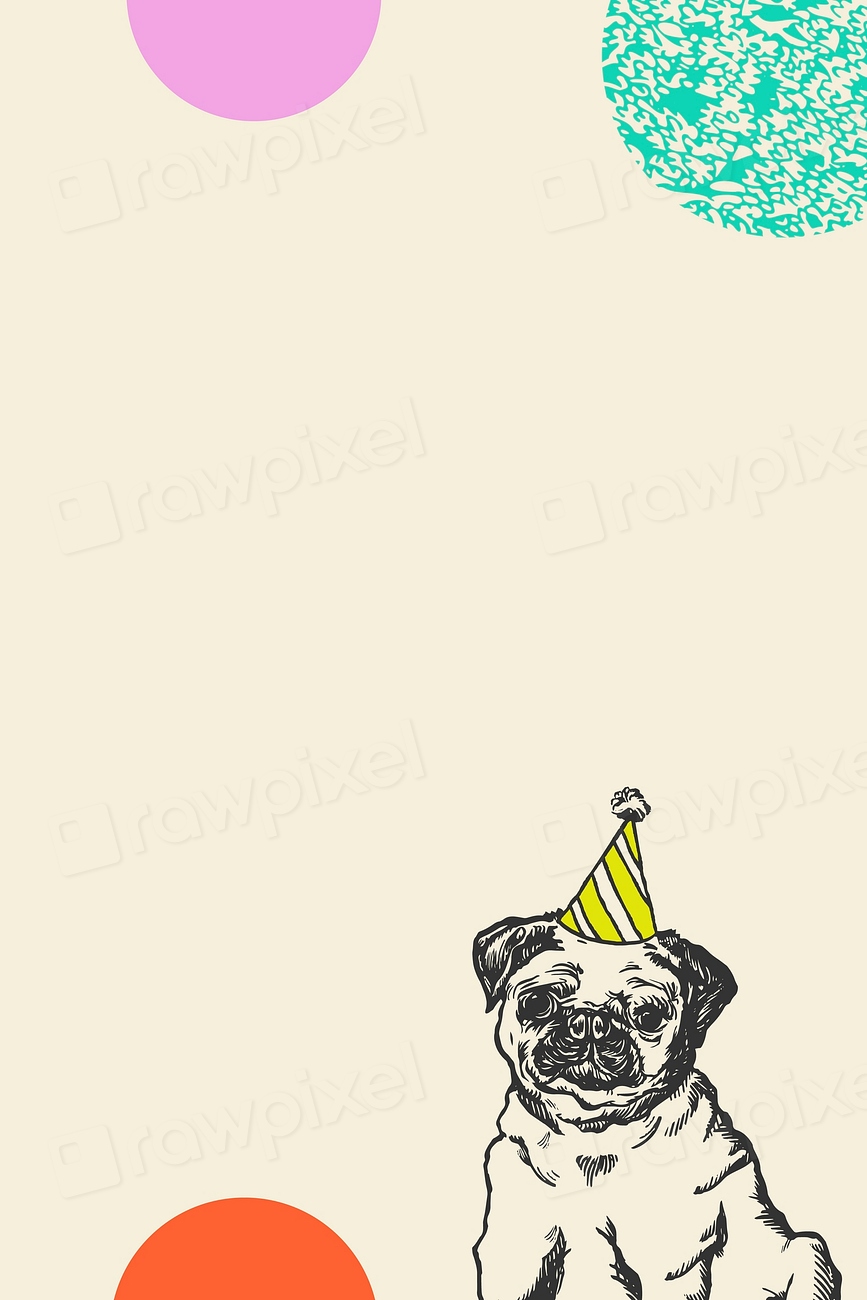 Cute birthday beige background vector | Free Vector - rawpixel