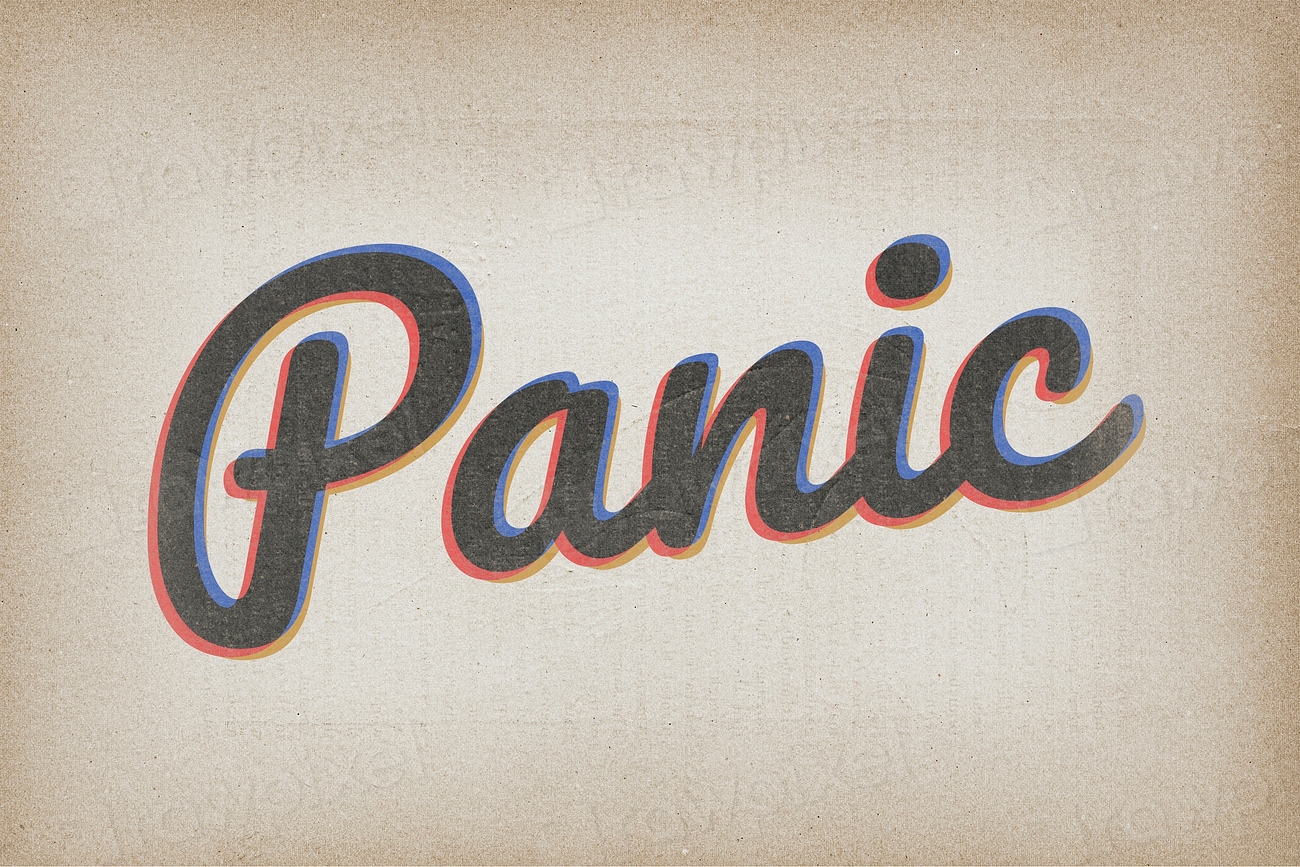 Panic text in vintage font | Free Photo - rawpixel