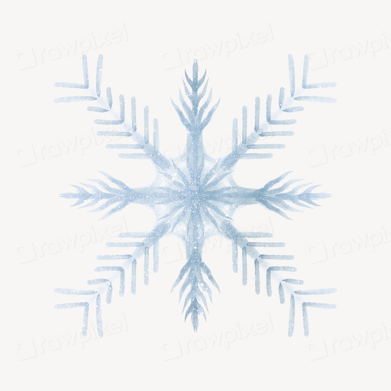 Aesthetic snowflake clipart, watercolor design | Free Photo - rawpixel