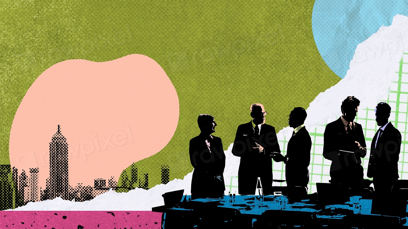 Business desktop wallpaper background, colorful | Premium Vector ...