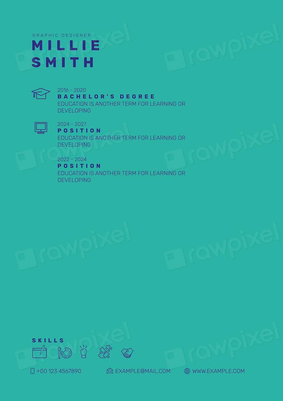 Creative resume editable template vector | Premium Vector Template ...
