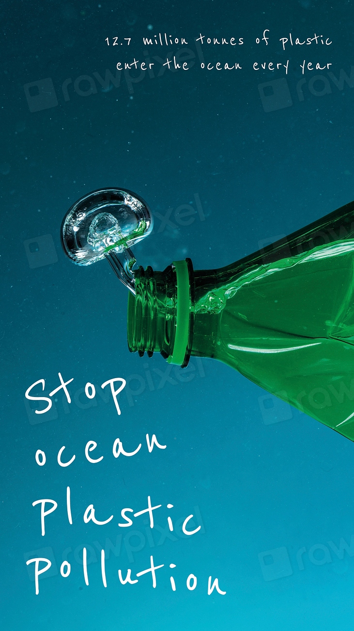 Stop ocean plastic pollution poster | Premium Photo - rawpixel