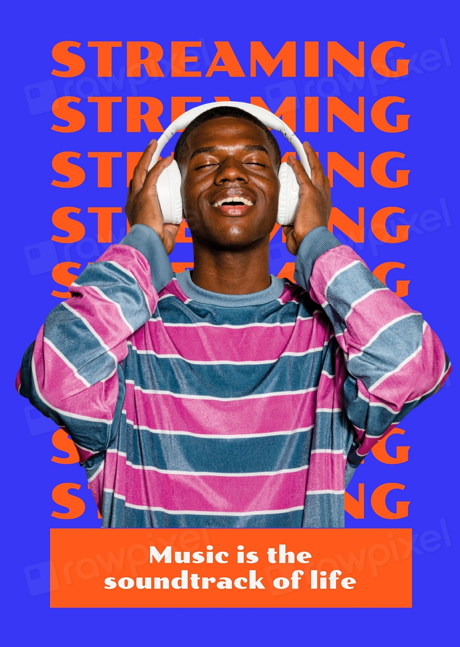 Music streaming poster template, entertainment, | Premium PSD Template ...