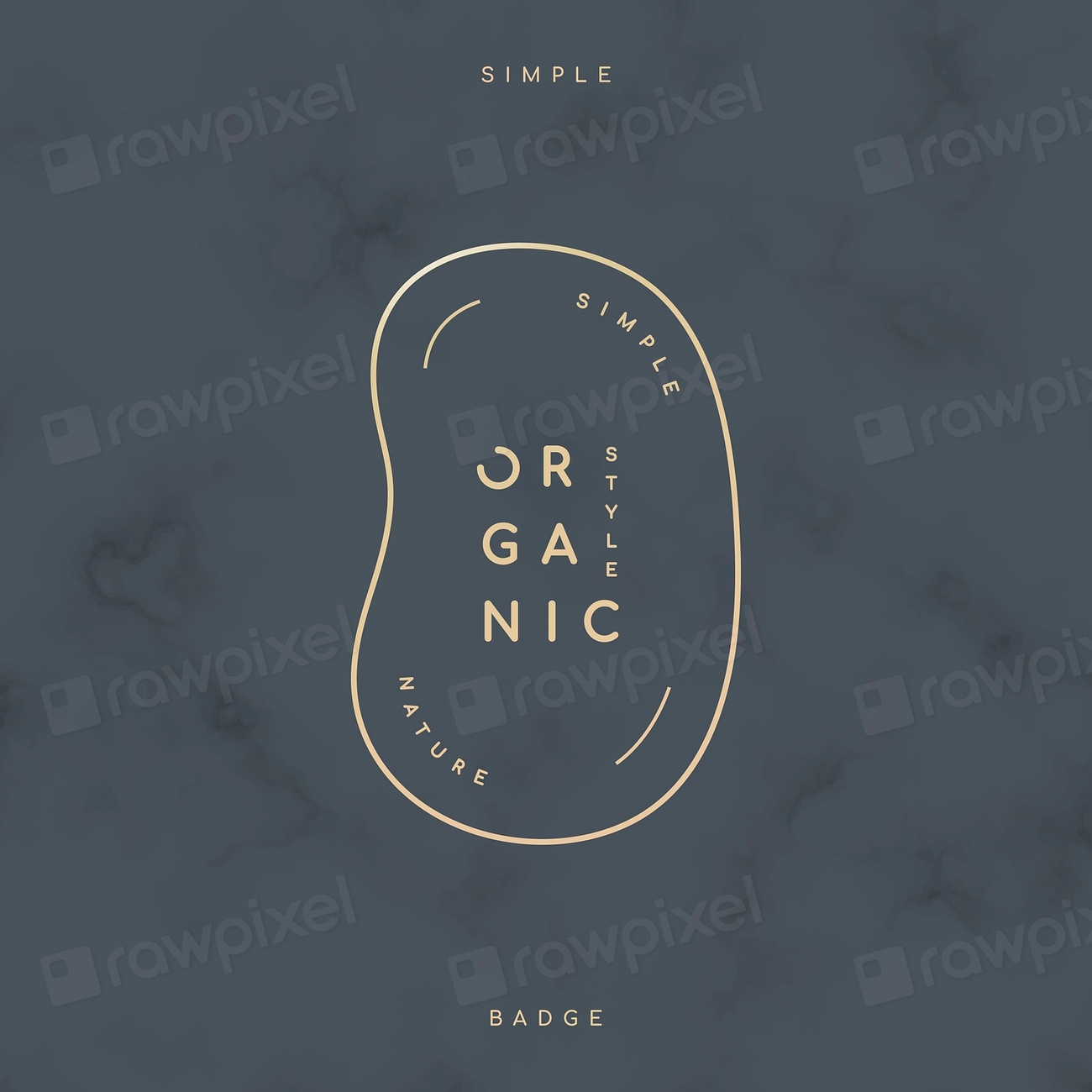 Simple organic style badge vector | Premium Vector - rawpixel