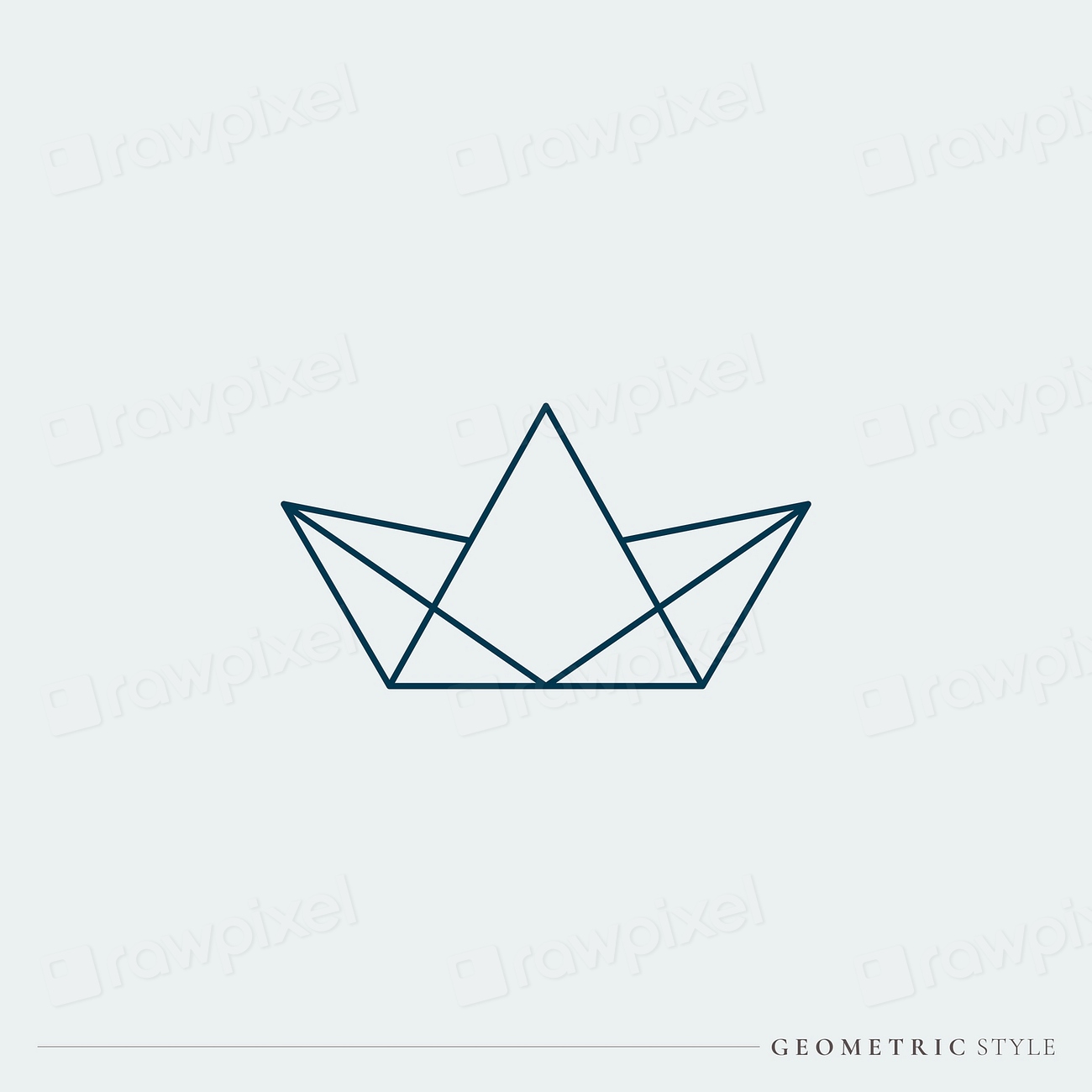 Luxurious geometric crown design vector | Free Vector - rawpixel