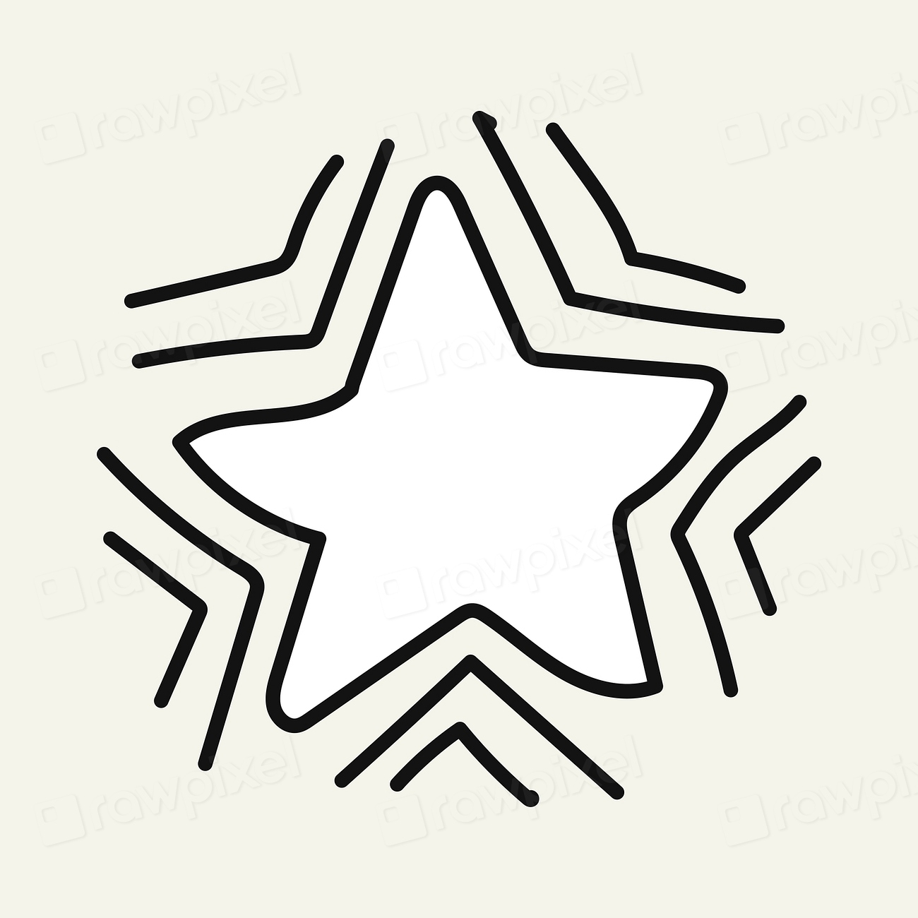 Hand drawn white star vector | Premium Vector - rawpixel