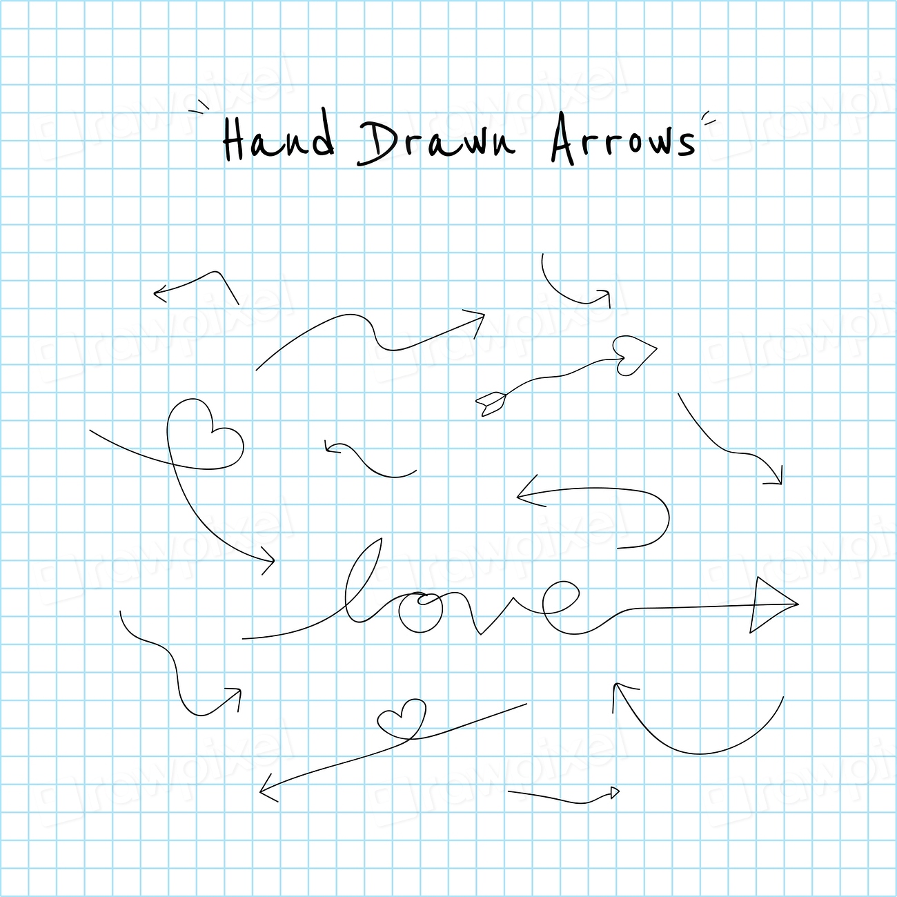 Black doodle arrow vector collection | Premium Vector - rawpixel