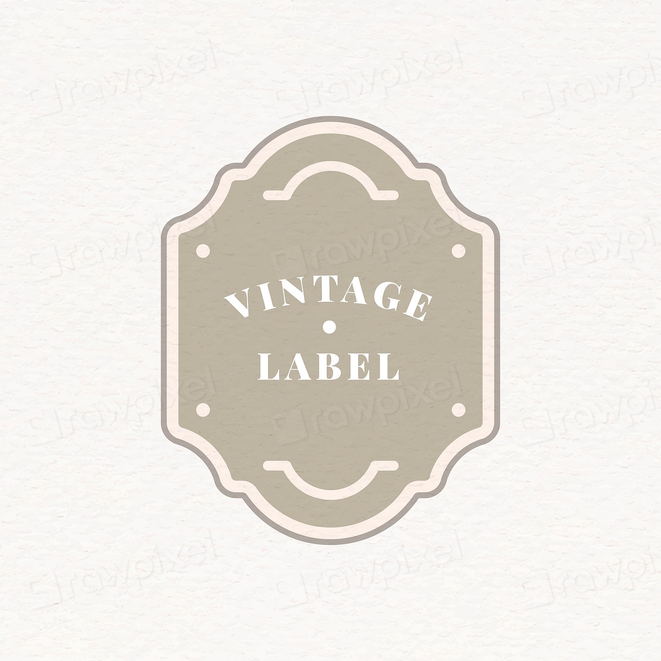 Brown vintage label design vector | Premium Vector - rawpixel