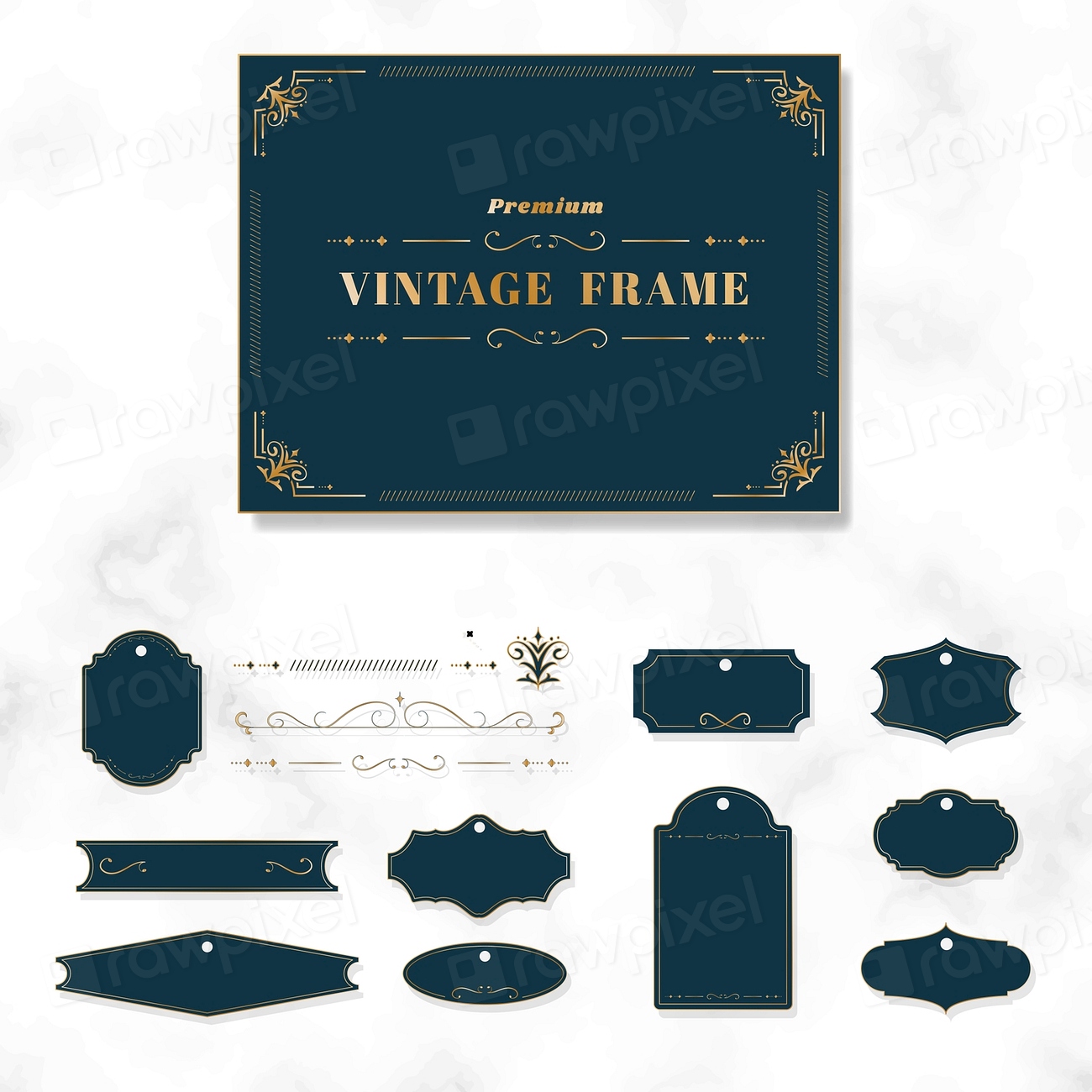 Vintage frame and badge template | Premium Vector - rawpixel