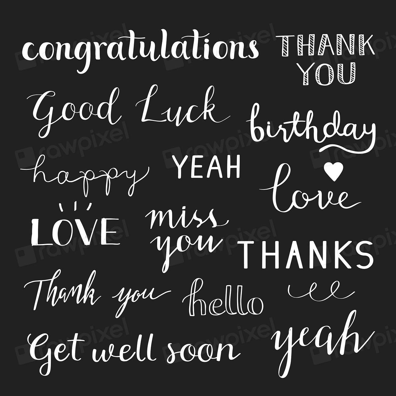 Greetings typography design vector collection | Premium Vector - rawpixel