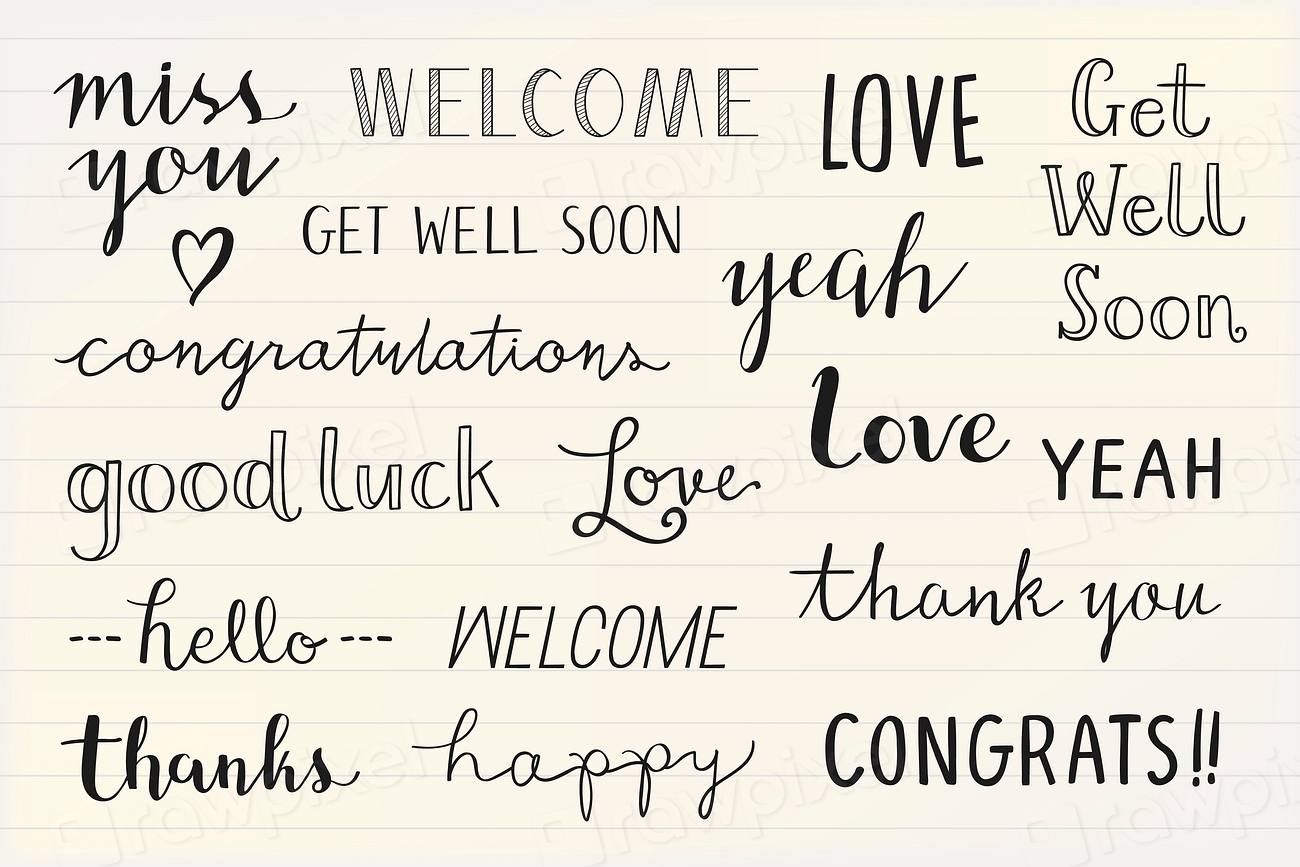 Greetings typography design vector collection | Premium Vector - rawpixel