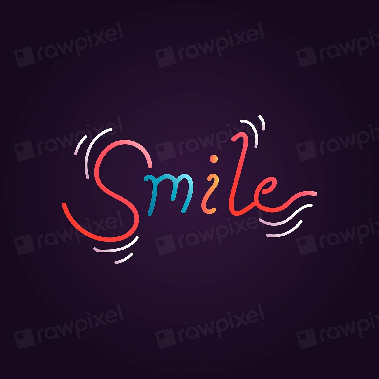Colorful smile typography design vector | Premium Vector - rawpixel