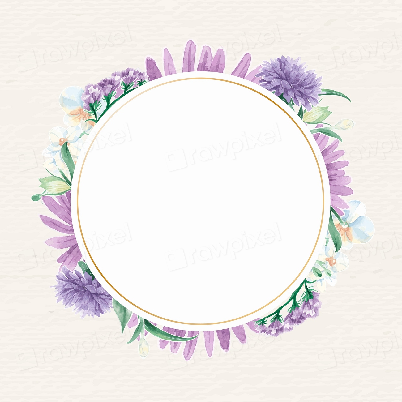 Round gold flower frame vector | Premium Vector - rawpixel
