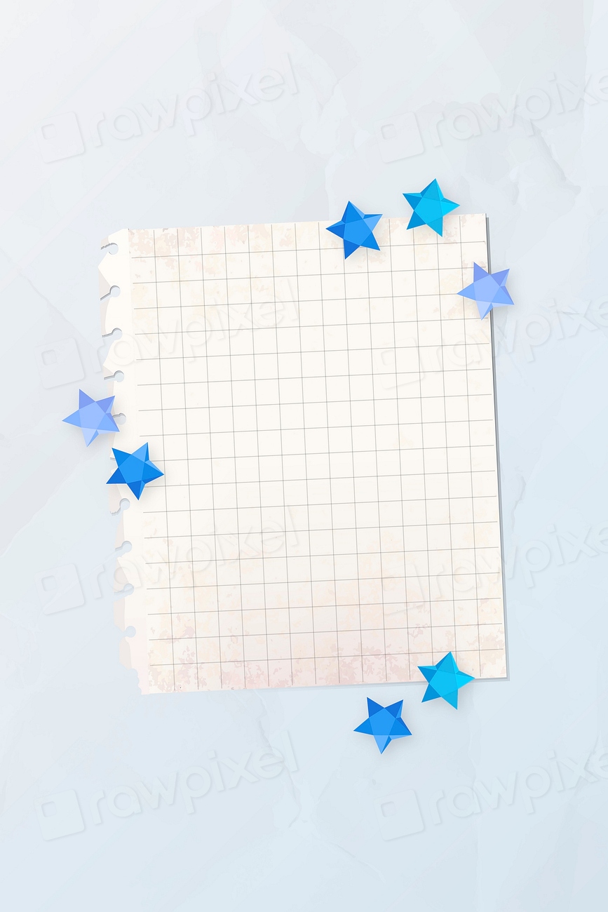 Blue stars blank paper vector | Premium Vector - rawpixel