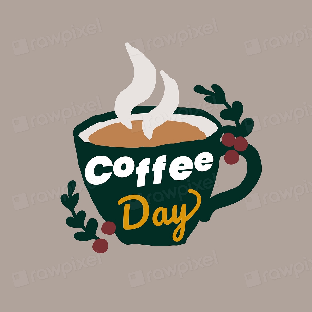 Coffee day logo design vector | Premium Vector - rawpixel