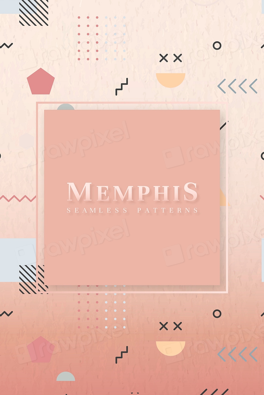 Pink Memphis pattern wallpaper vector | Premium Vector - rawpixel