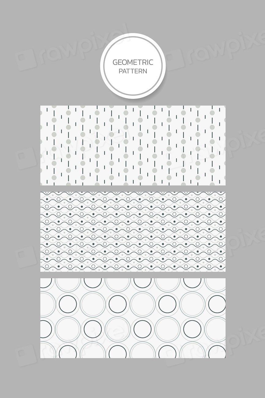 Seamless geometric pattern vector set | Premium Vector - rawpixel