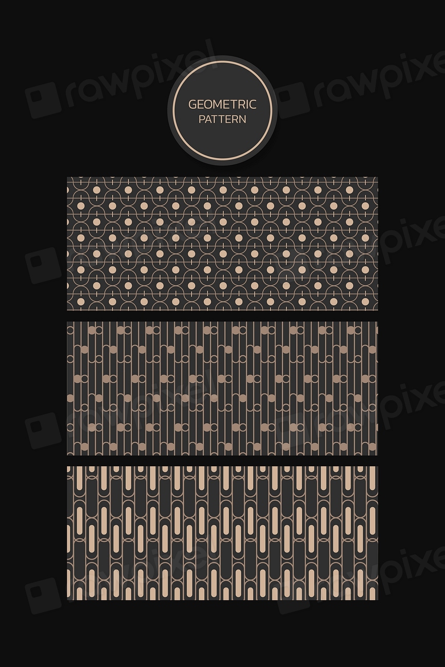 Seamless geometric pattern vector set | Premium Vector - rawpixel