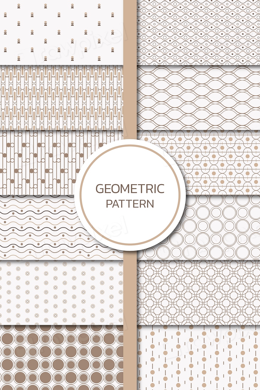 Seamless geometric pattern vector set | Premium Vector - rawpixel