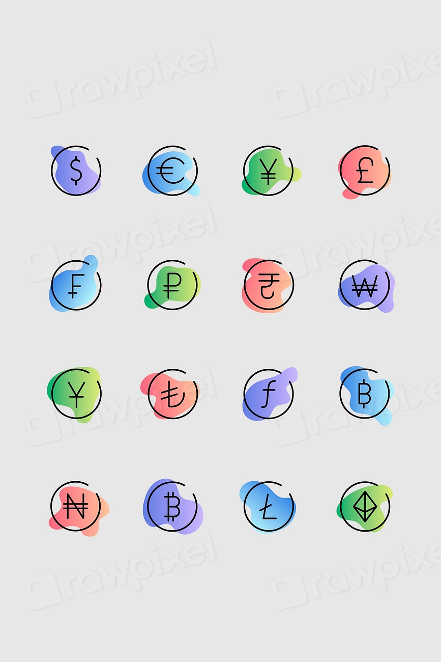 Currency symbol design elements vector | Premium Vector - rawpixel