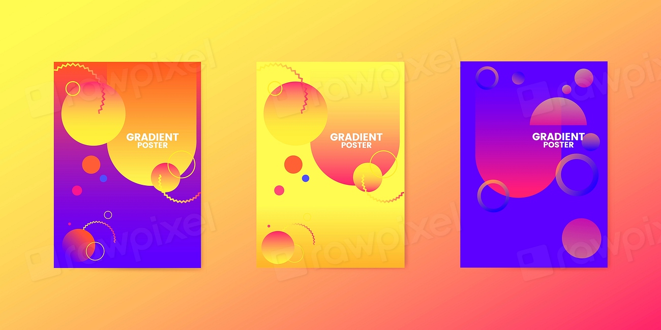 Colorful gradient poster design vector | Premium Vector - rawpixel