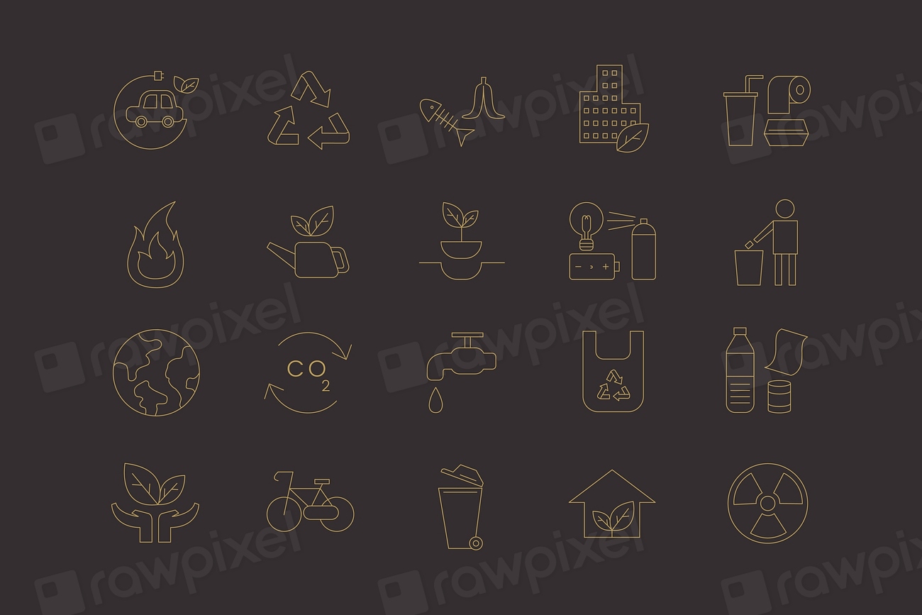 Environment icon design elements vector | Premium Vector - rawpixel