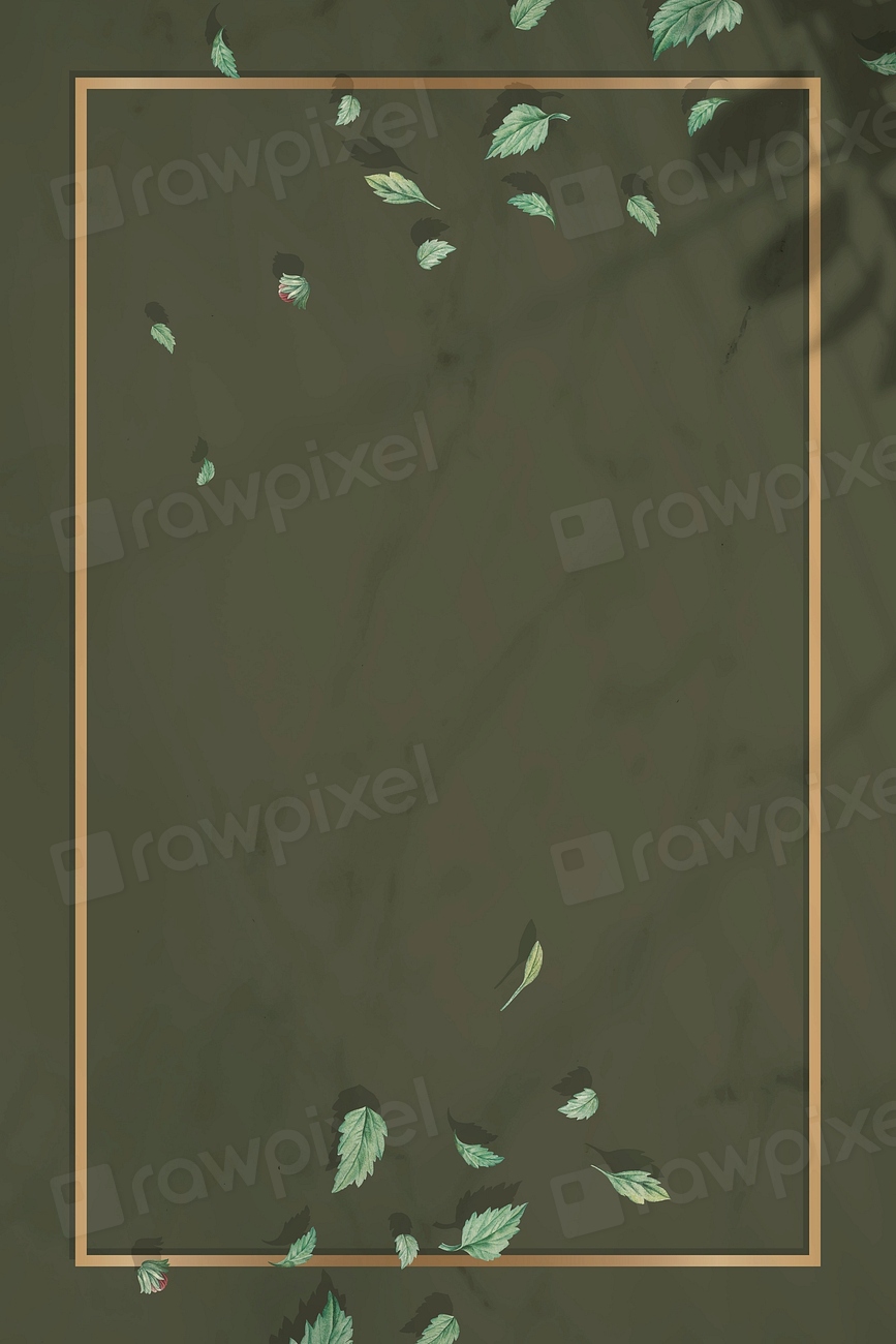 Foliage pattern frame green background | Premium Vector - rawpixel