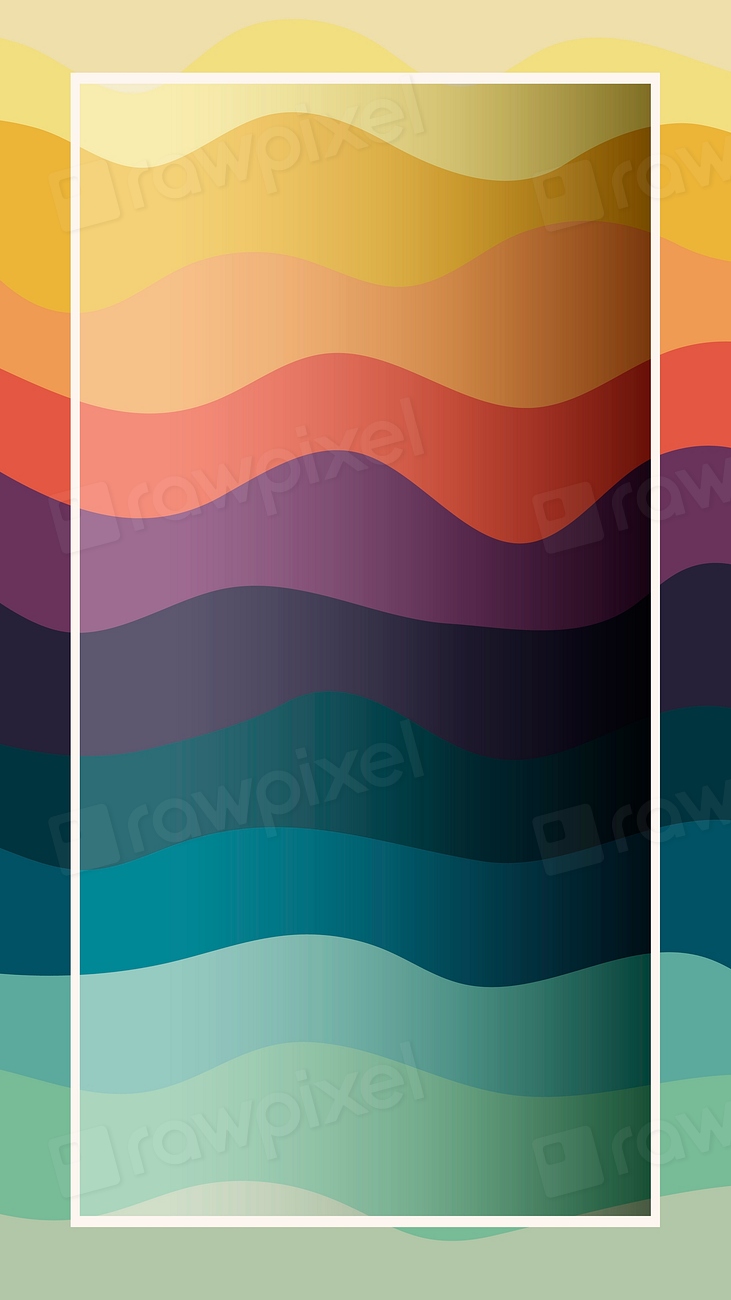White frame colorful wave pattern | Premium Vector - rawpixel