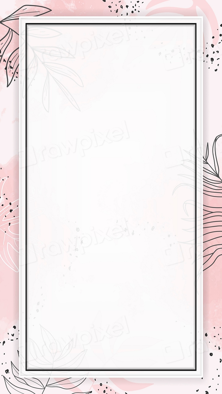 Pink rectangle watercolor frame mobile | Premium Vector - rawpixel