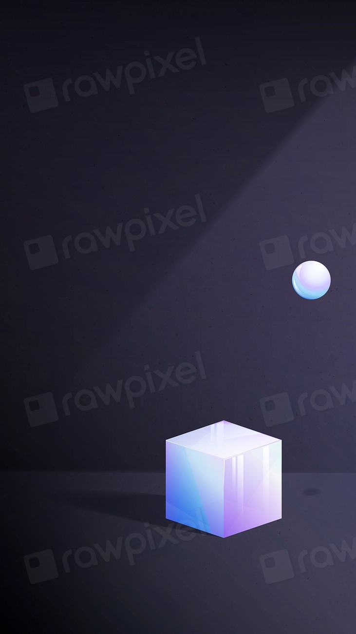 3D cube and sphere abstract | Premium Vector - rawpixel