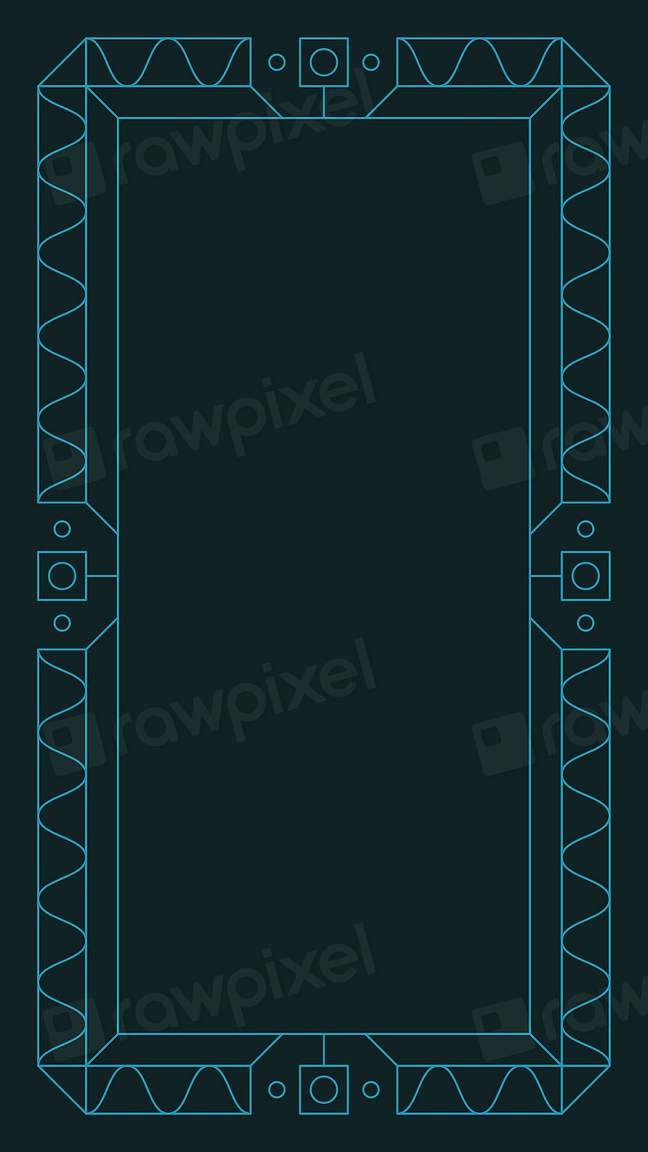 Geometrical patterned green frame mobile | Premium Vector - rawpixel