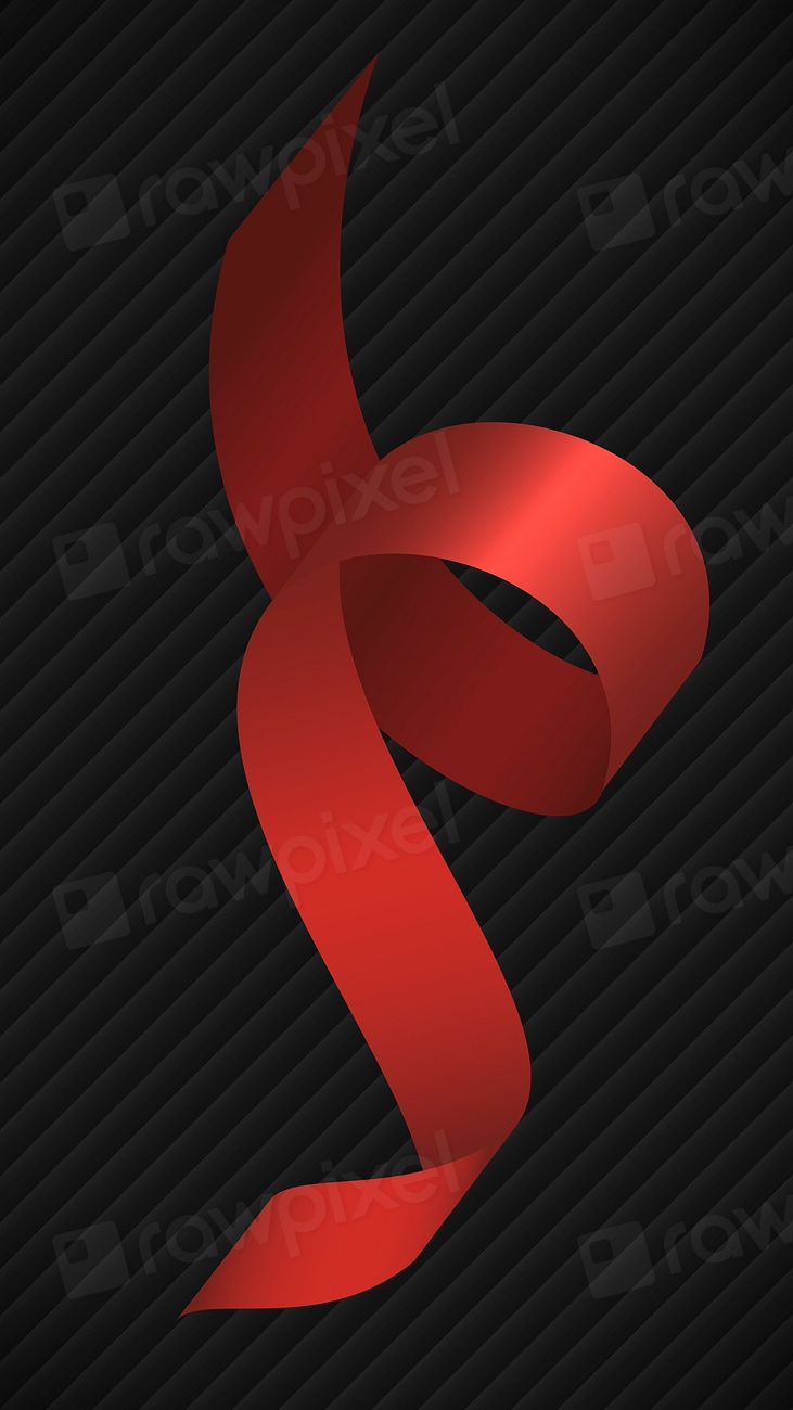 Red ribbon element black background | Premium Vector - rawpixel