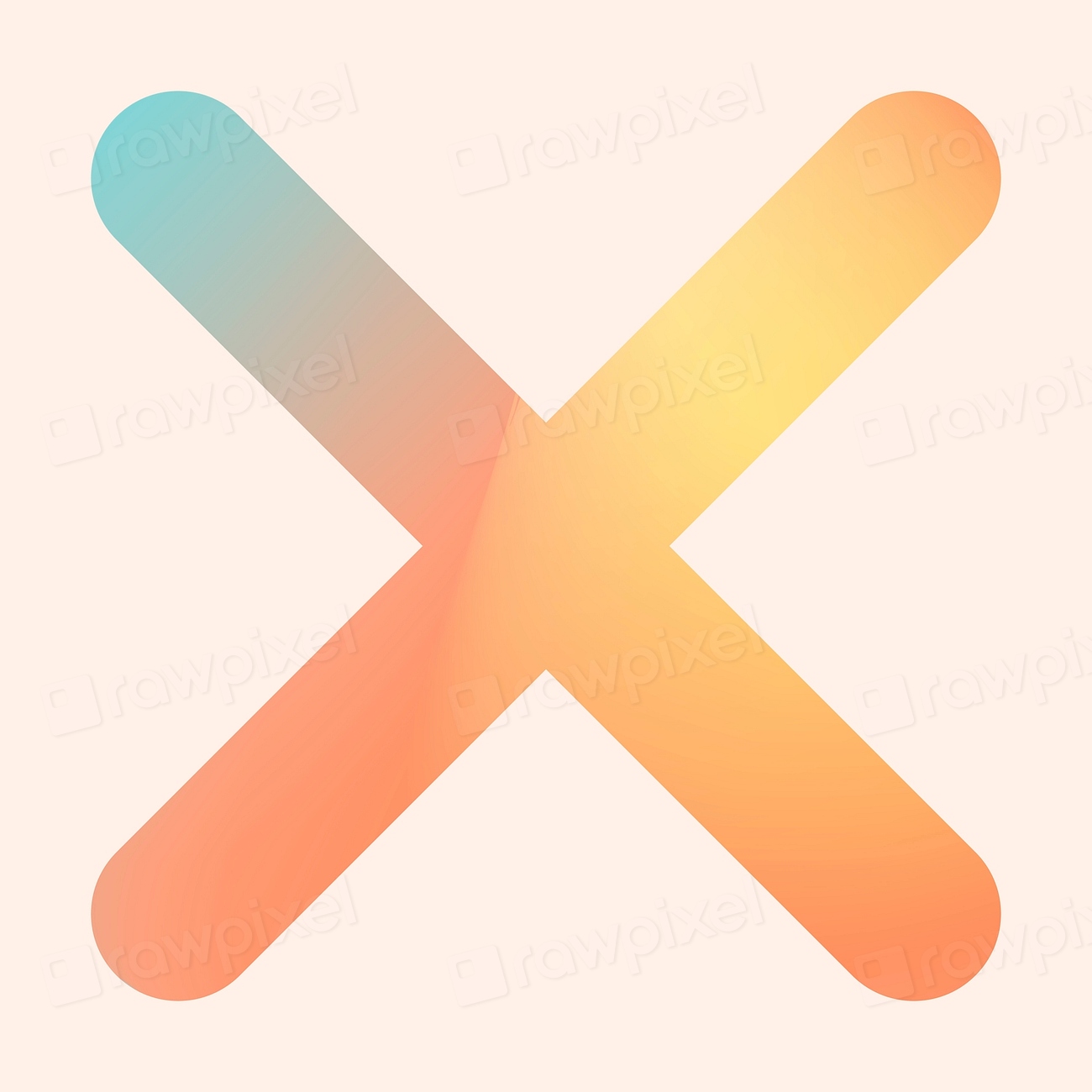 Colorful x mark gradient element | Premium Vector - rawpixel