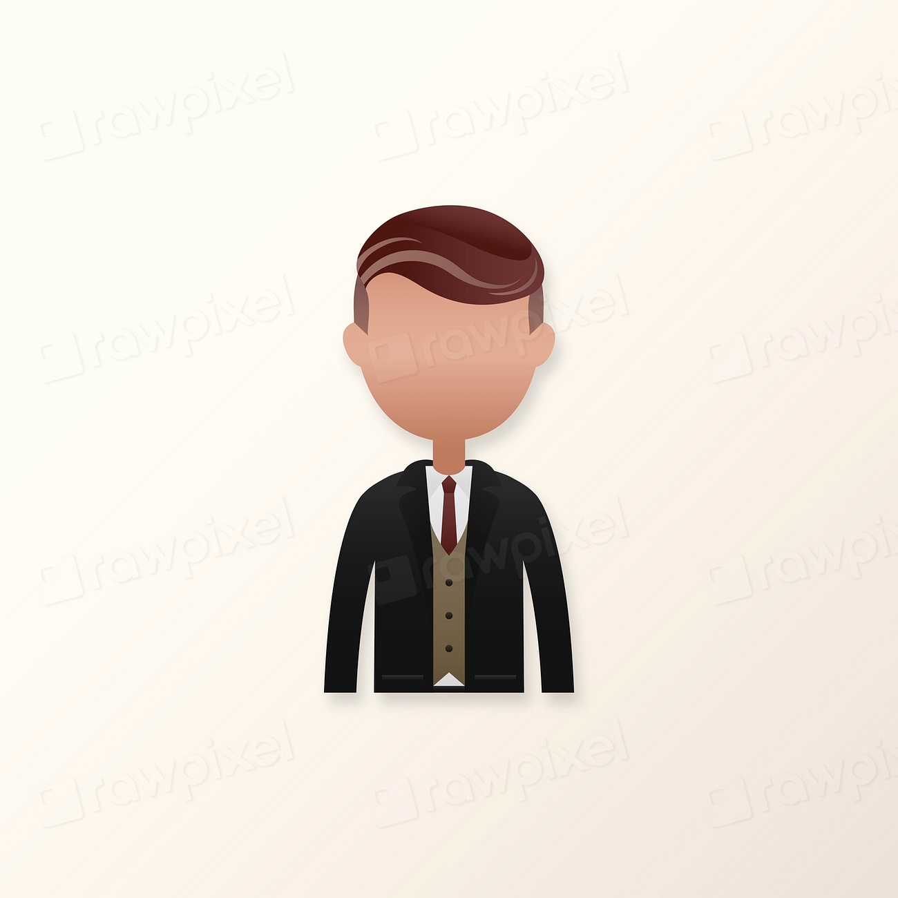 Man formal dress avatar vector | Premium Vector - rawpixel