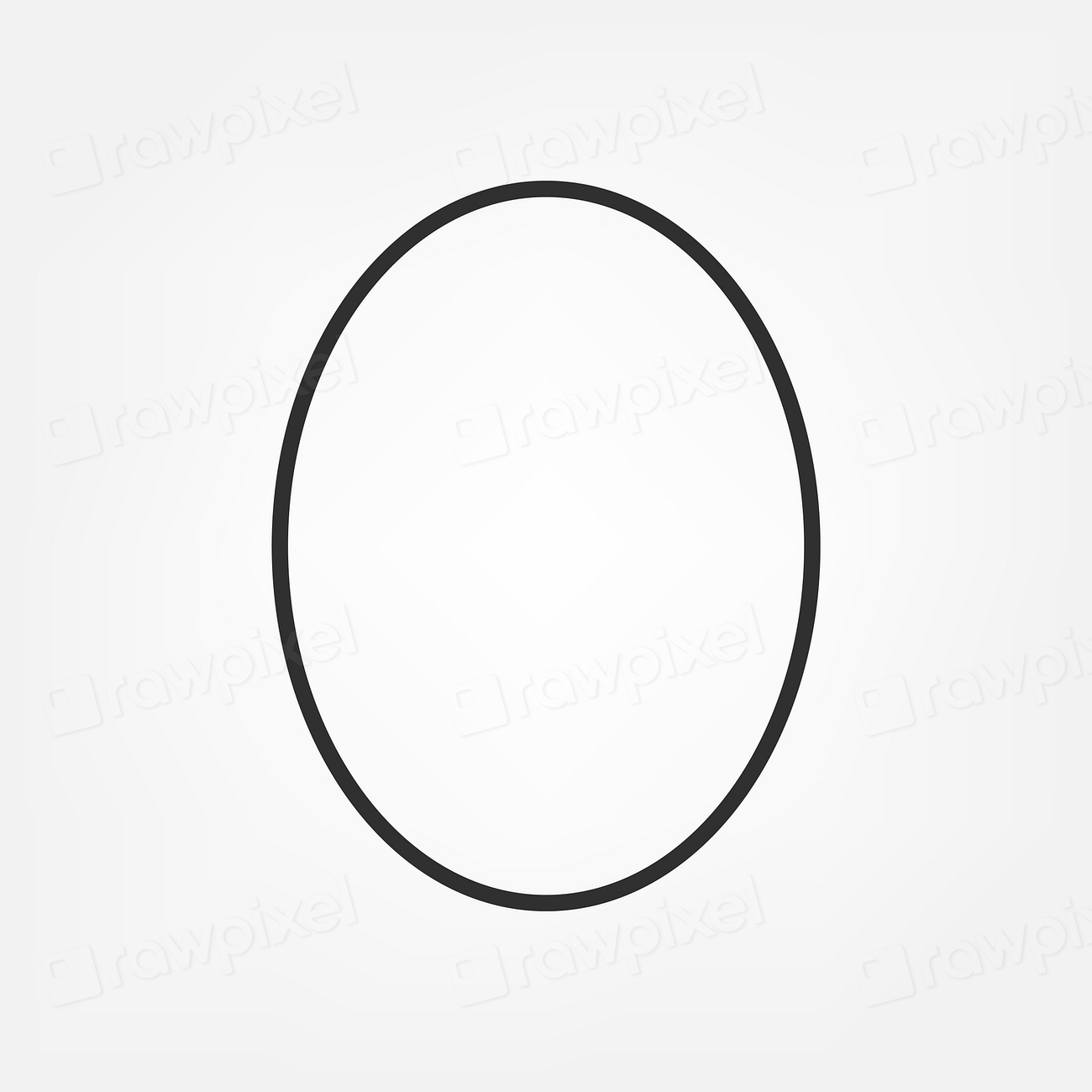 Stroke oval geometric shape vector | Premium Vector - rawpixel