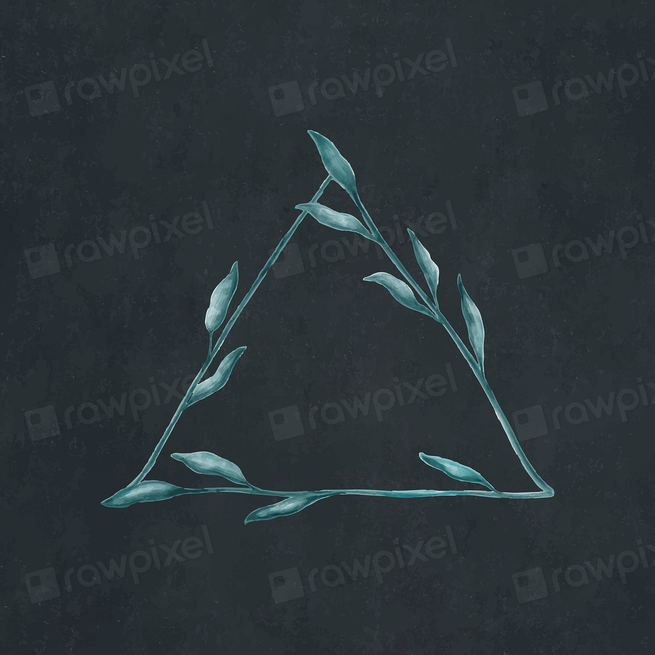 Triangle floral frame vector | Premium Vector - rawpixel