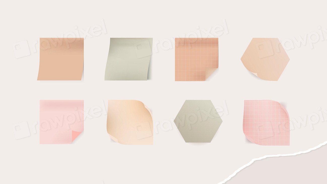 Colorful paper note collection wallpaper | Premium Vector - rawpixel