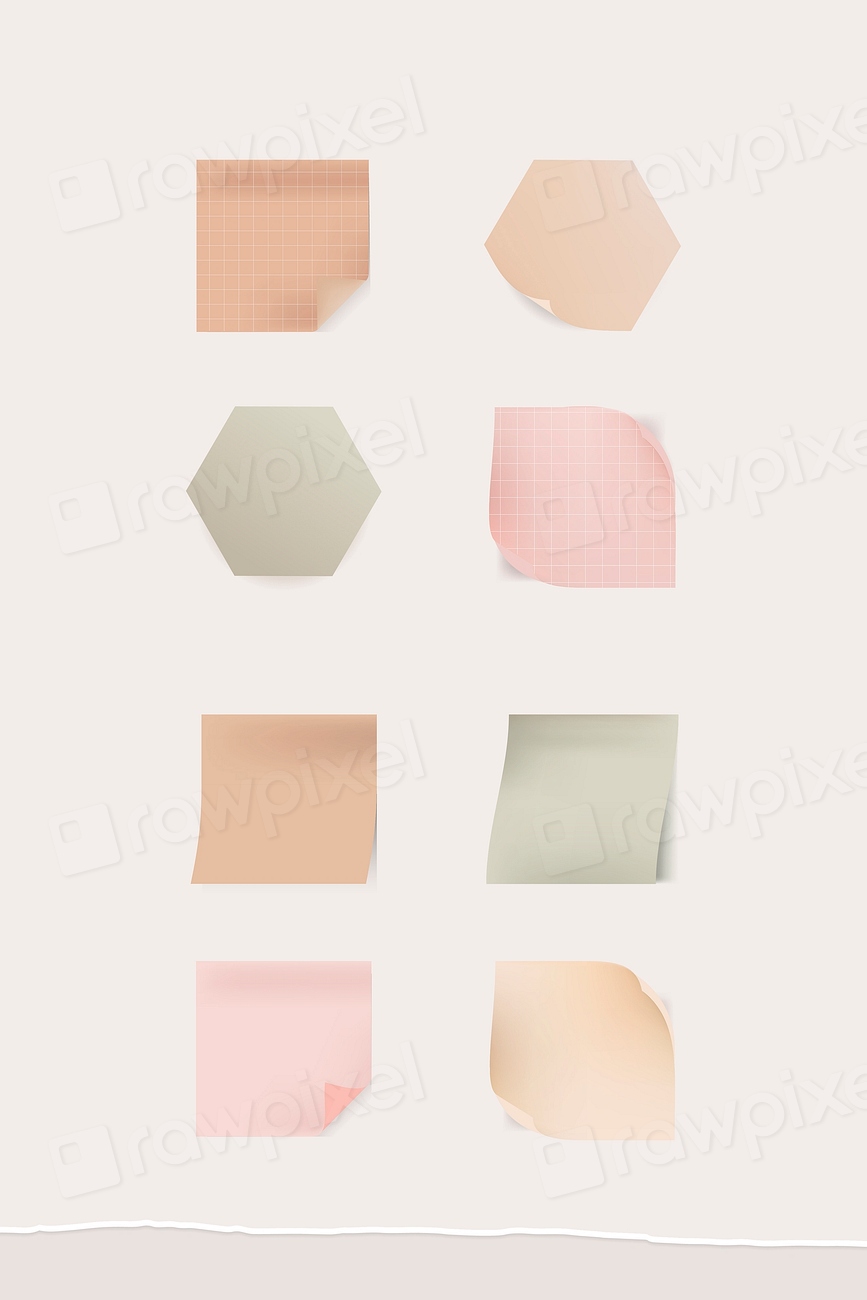 Colorful paper note collection vector | Premium Vector - rawpixel