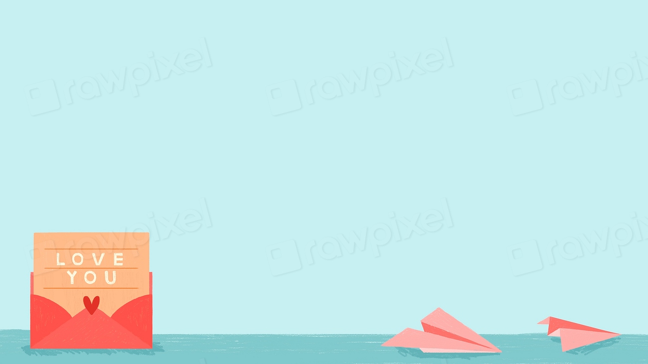 Love letter paper plane background | Premium PSD - rawpixel