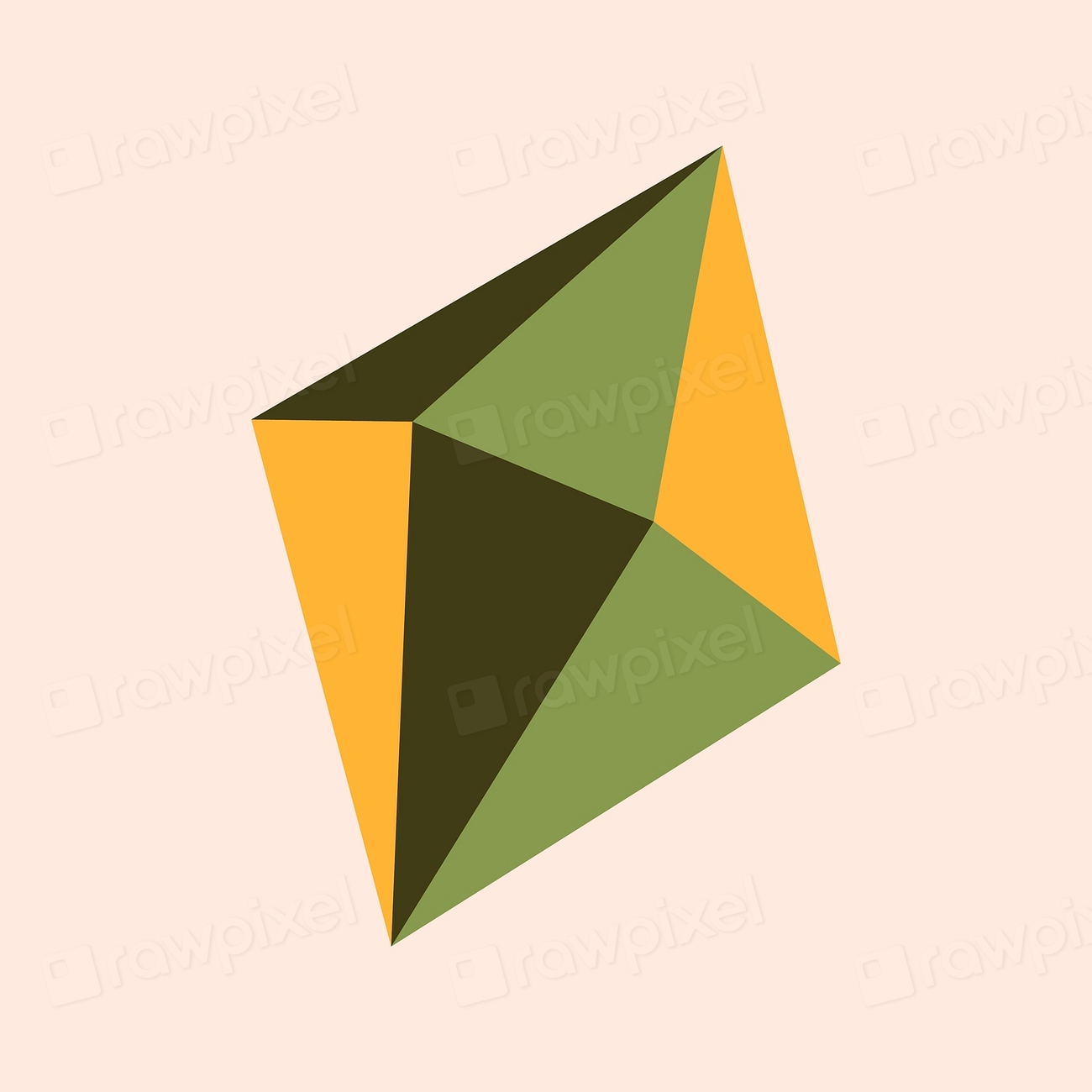 Retro green diamond geometrical shape | Premium Vector - rawpixel