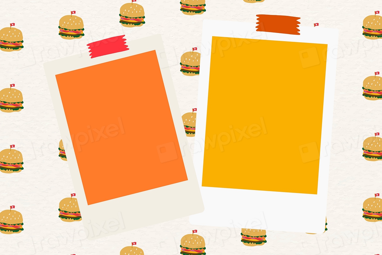 Psd instant photo frame burger | Free PSD - rawpixel