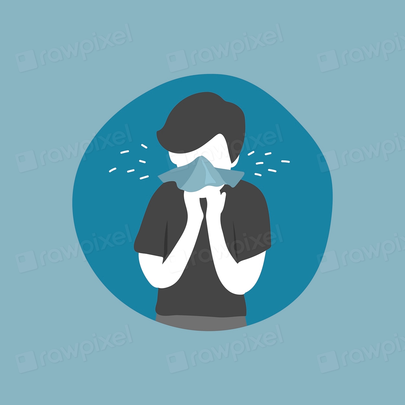 Man infected with covid 19 | Free Vector Illustration - rawpixel