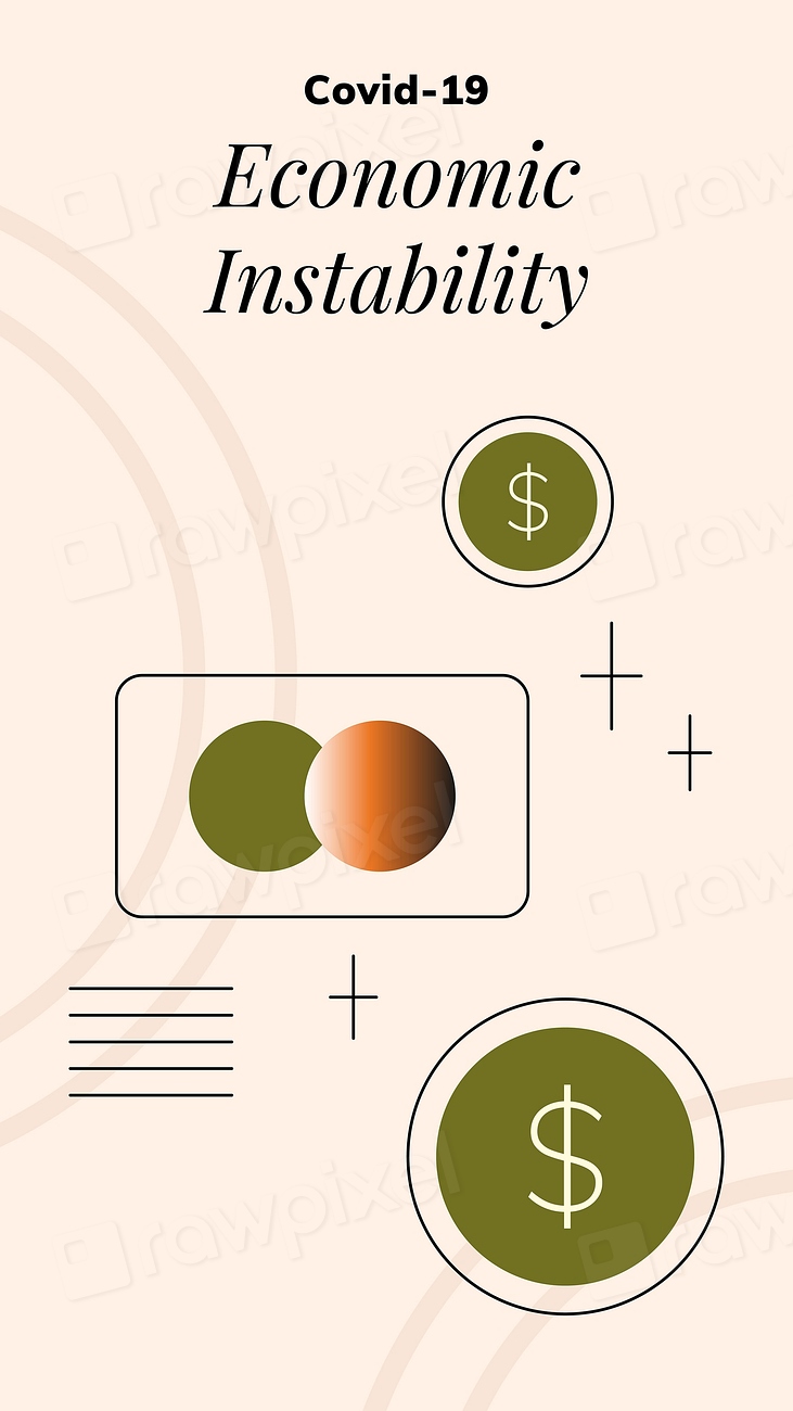 Covid-19 economic instability vector | Free Vector Template - rawpixel