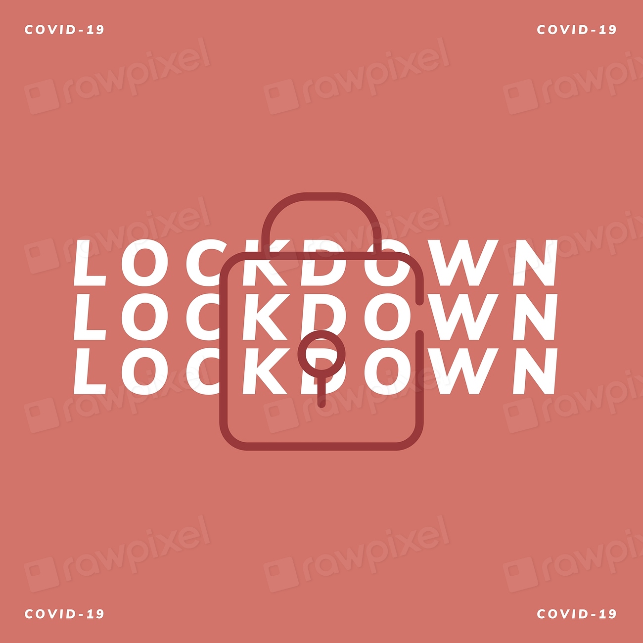Lockdown social template vector | Free Vector Template - rawpixel