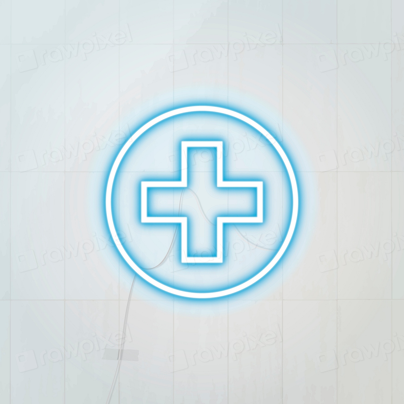 Blue cross neon sign vector | Free Vector - rawpixel