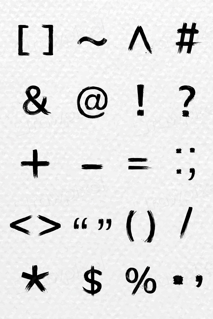 Symbols brush stroke hand drawn | Premium Vector - rawpixel