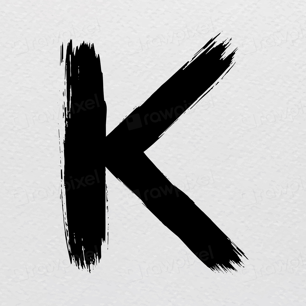 Letter K grunge brush stroke | Premium Vector - rawpixel